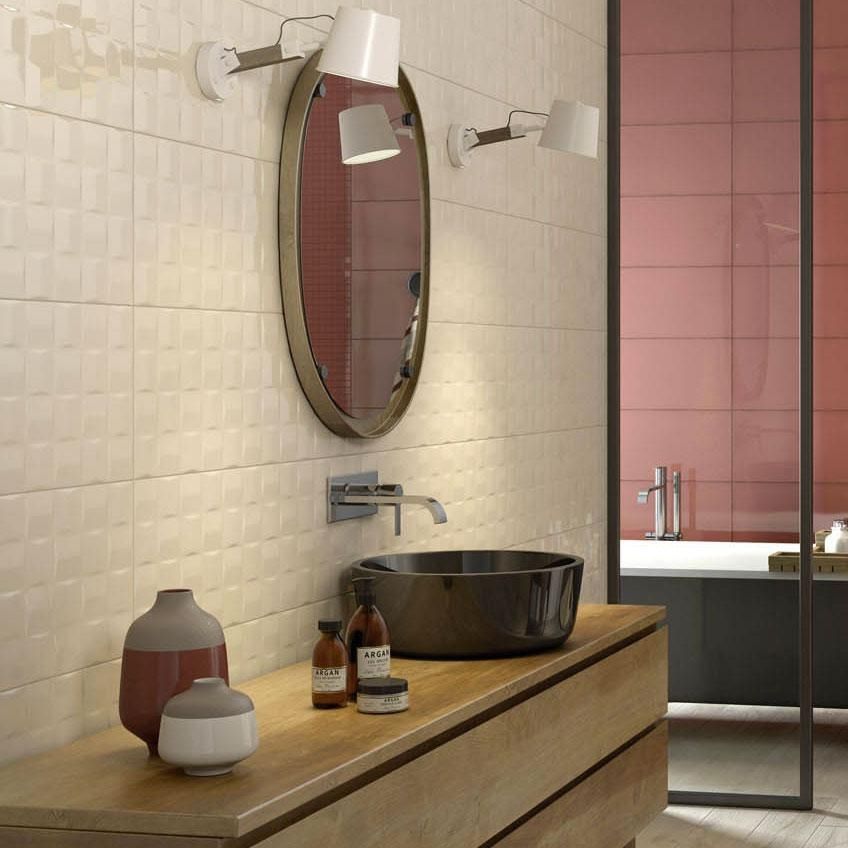 Porcelain stoneware tile - POTTERY - MARAZZI - high-gloss / 3D / structure