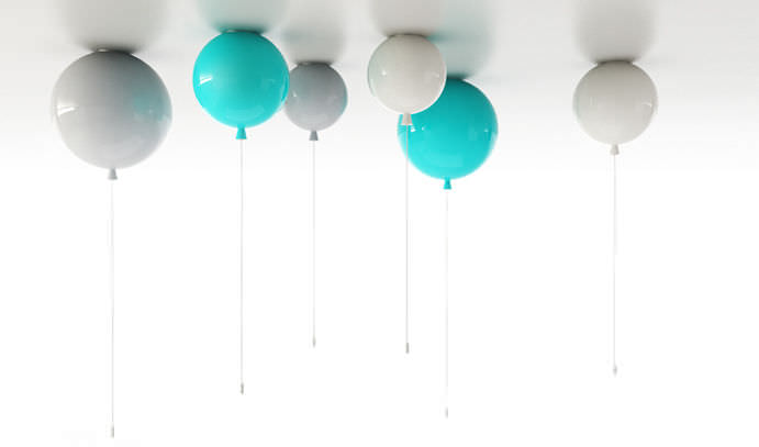 Original design ceiling light - MEMORY - BROKIS - round / blown glass ...