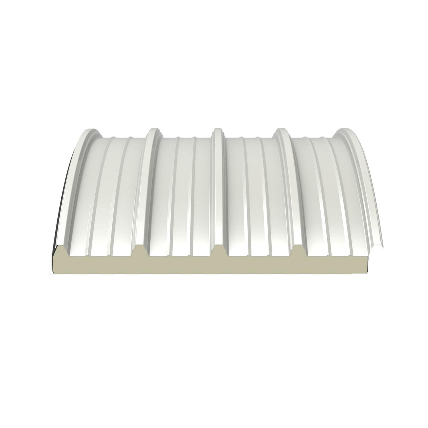 Rounded roofing panel - ISORAY - Isopan - polyurethane / sheet metal ...