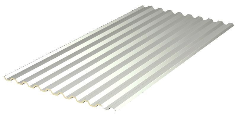 Sheet steel roofing - ITP MONO 28/1012 - Italpannelli - ribbed