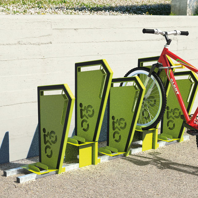 Floor-mounted bike rack - KOMPAK - CITYNOX - galvanised steel / secure ...