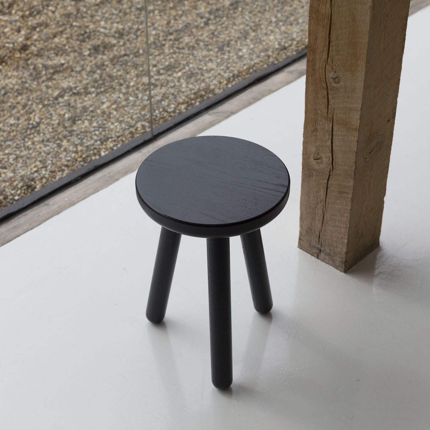 Contemporary stool - One - ANOTHER COUNTRY - oak / ash / lacquered wood
