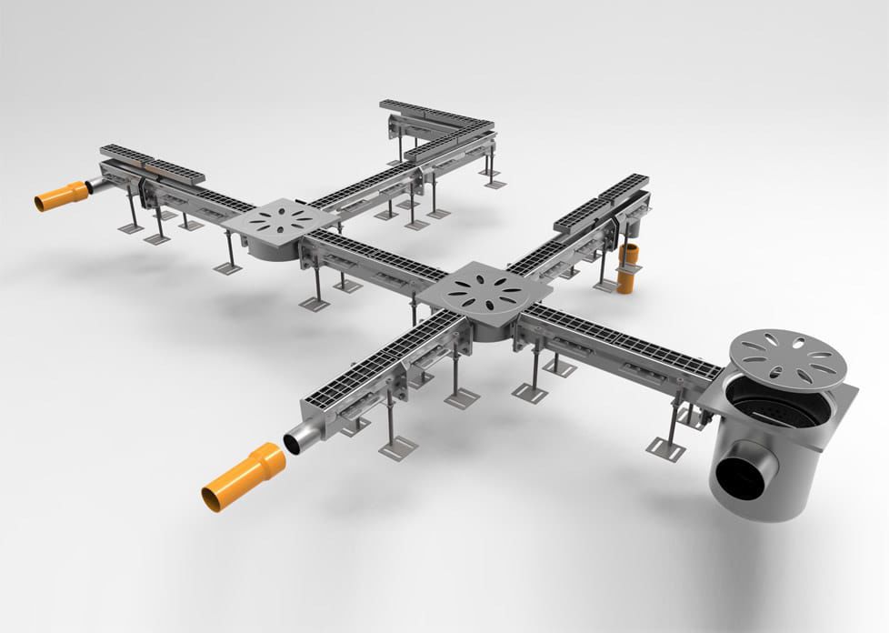 Drainage channel with grating - M60 - fratelli malin srl - stainless ...