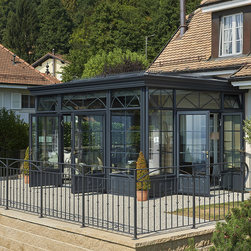 Glass conservatory - IMPERIAL & TOSCANA - KELLER - aluminum / with heat ...