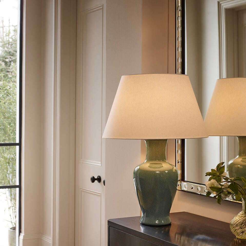 Table lamp - FISHTAIL VASE - DUCK EGG - VAUGHAN - ceramic / earthenware ...