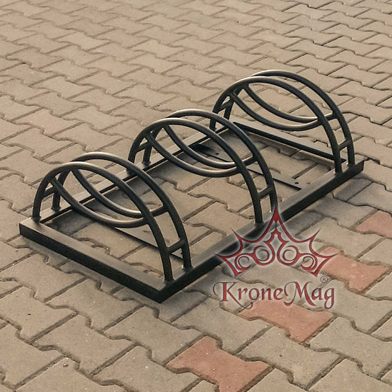 Floor-mounted bike rack - BIKE-3S - KRONEMAG MILLENIUM srl - metal ...