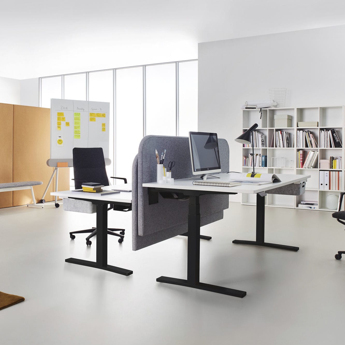 Free-standing office desk - CL2 - Ophelis - 1 person / 2 person ...
