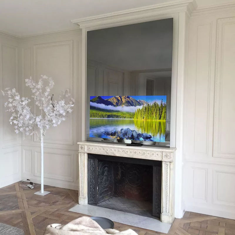 Wall-mounted TV mirror - GABRIEL - HYMAGE - contemporary / rectangular ...