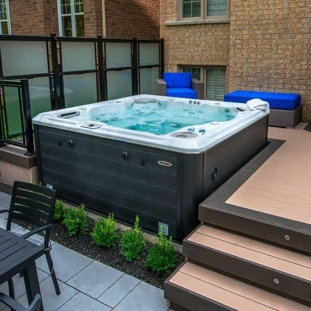 Built In Hot Tub H695 Clairazur Above Ground Square 6 Person