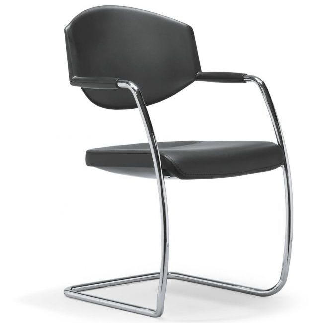 Leather conference chair - 16 - Stoll Giroflex - upholstered ...