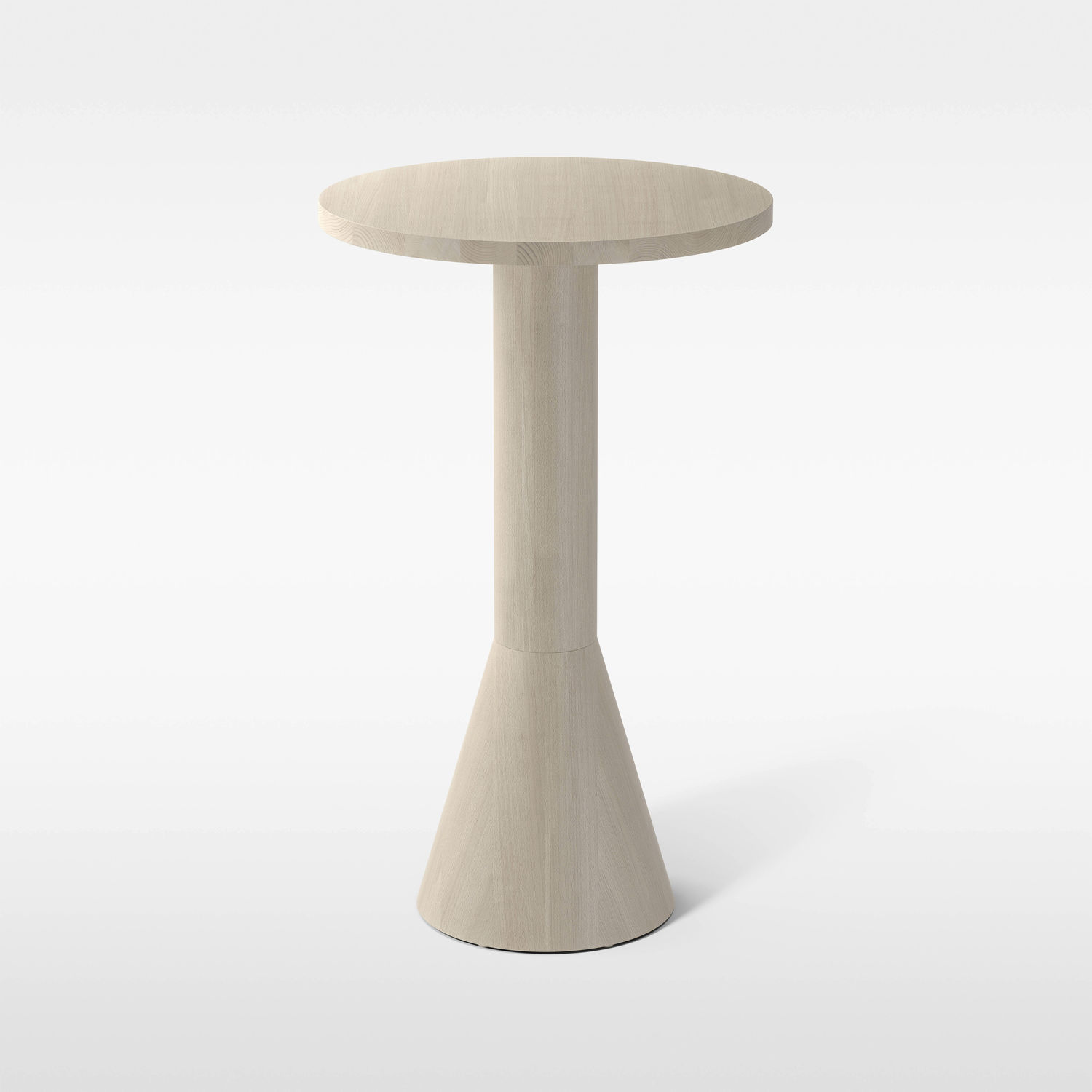 Contemporary high bar table - DRAFT - Massproductions - beech / ash / round