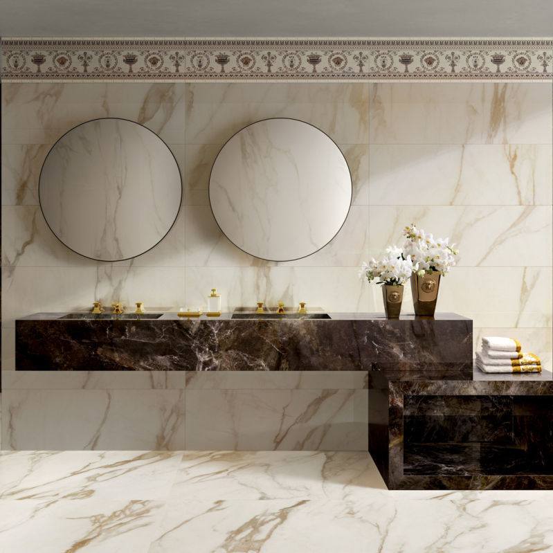 Porcelain stoneware tile - MAXIMVS - Versace Ceramics - polished ...