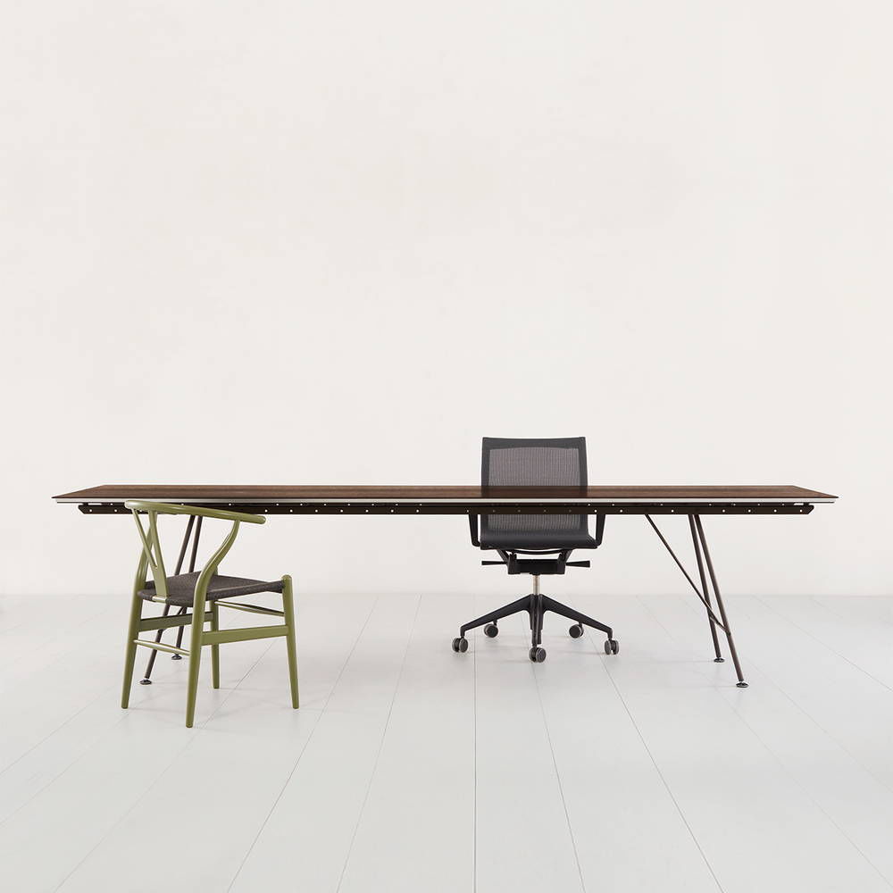 Contemporary work table - UNISTANDARD - Atelier Alinea - laminate / oak ...