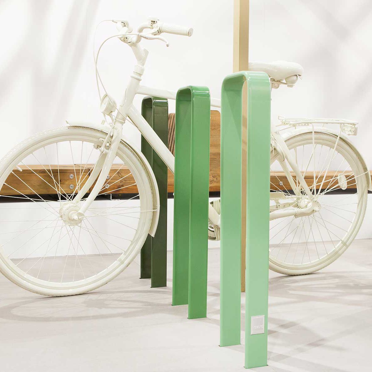 Floor-mounted bike rack - VROOM - Vestre - for public space / aluminum / commercial