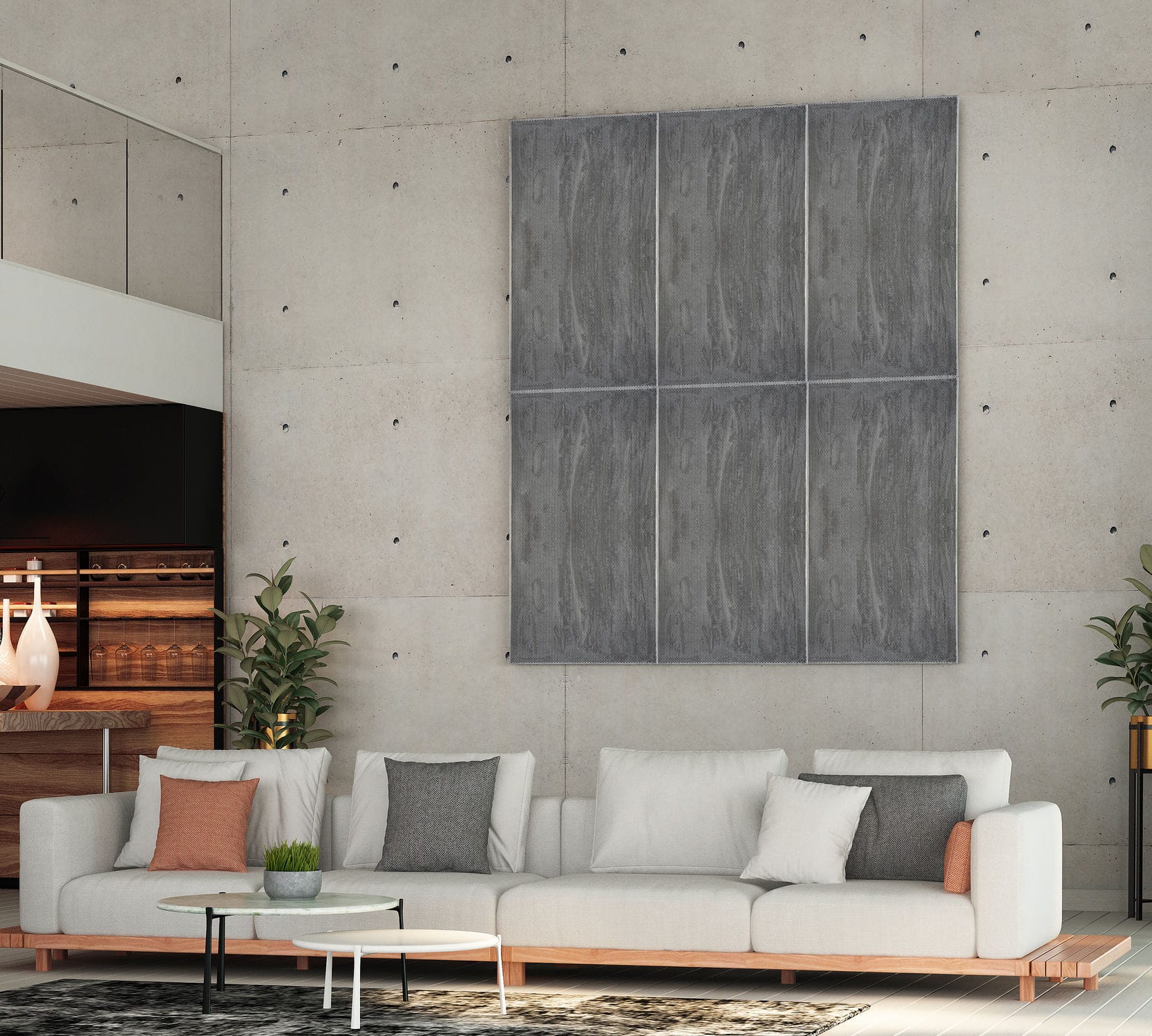 Wall-mounted acoustic panel - DAMPA - steel / rectangular / printed