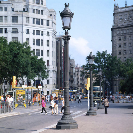Urban lamp post - PARIS DRA/LC - ROS Iluminación - traditional / metal ...