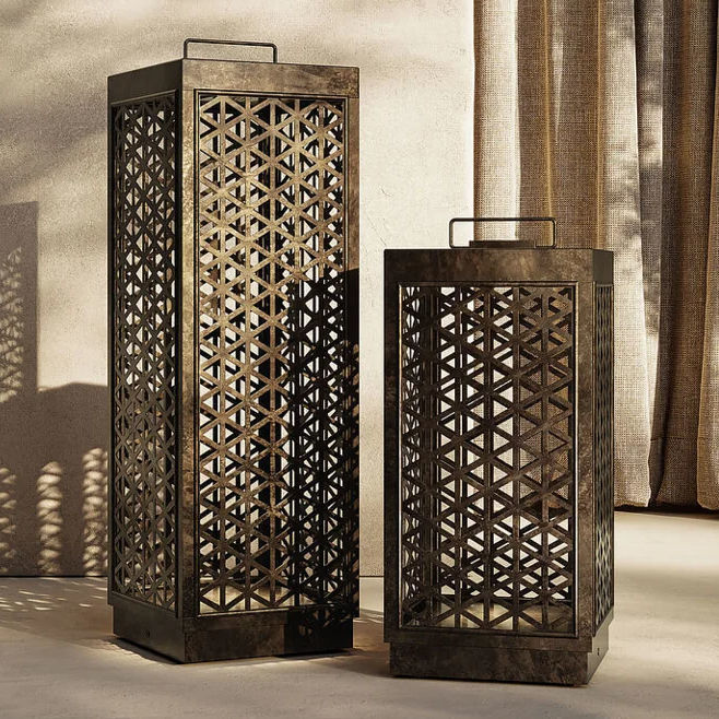 Traditional lantern - GRID - IL FANALE - perforated sheet metal / LED ...
