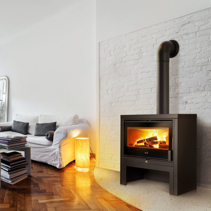 Wood heating stove - CASTILLON - DEVILLE - 11 kW / free-standing ...