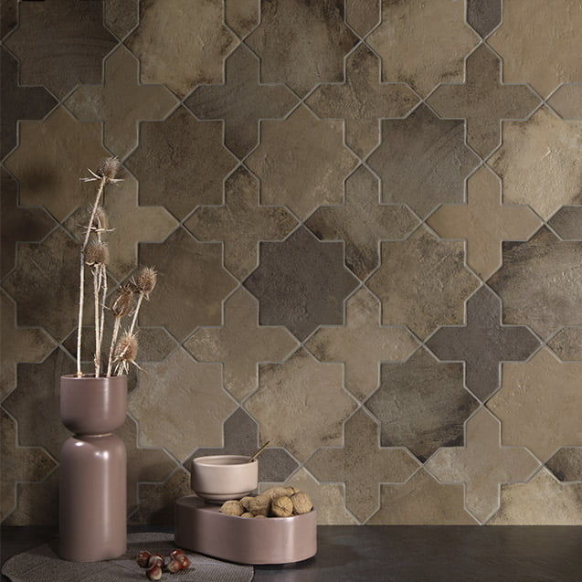 Porcelain stoneware tile - MALTA - NATUCER - embossed / indoor / bathroom