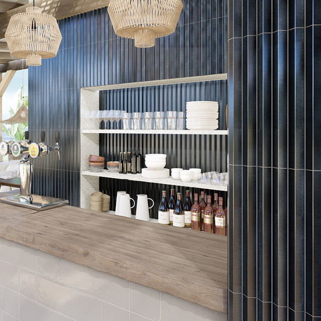 Porcelain stoneware tile - POP - NATUCER - high-gloss / embossed / indoor