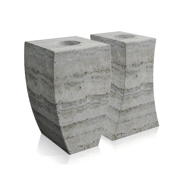 Travertine plant pot - lei lui - Arredo di Pietra srl - V-shaped / UV ...