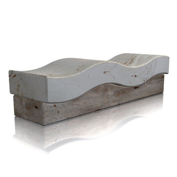 Contemporary public bench - duna - Arredo di Pietra srl - travertine ...