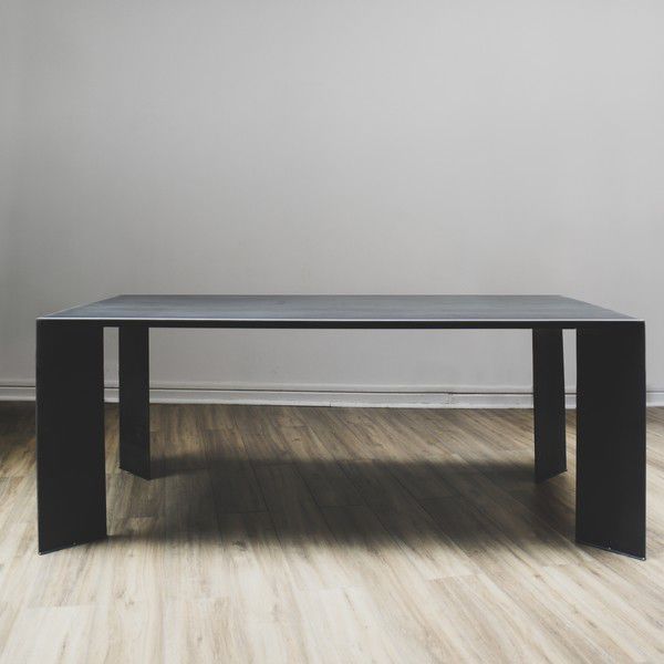 Contemporary dining table - MINIMAL - TERRE ET METAL - sheet steel ...