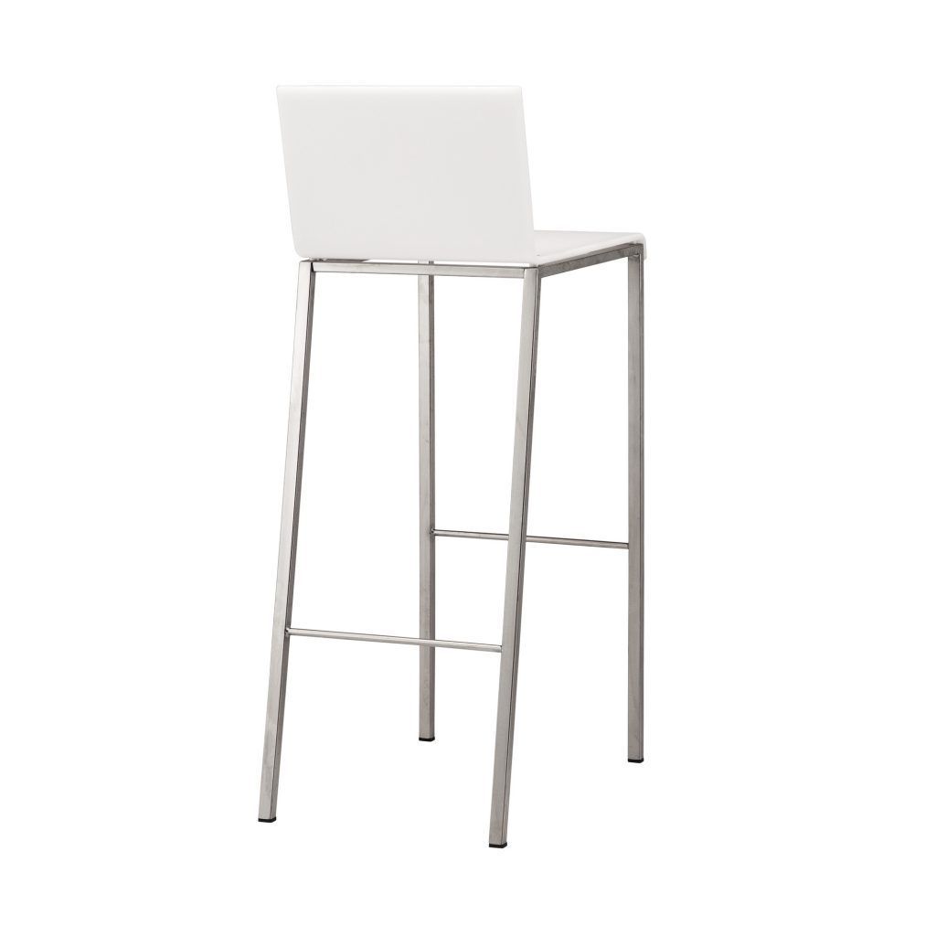 Contemporary bar chair - BIANCO - ZEUS - indoor / stainless steel / acrylic