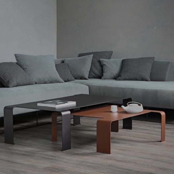 Contemporary coffee table - SPIN - ZEUS - copper / copper base ...