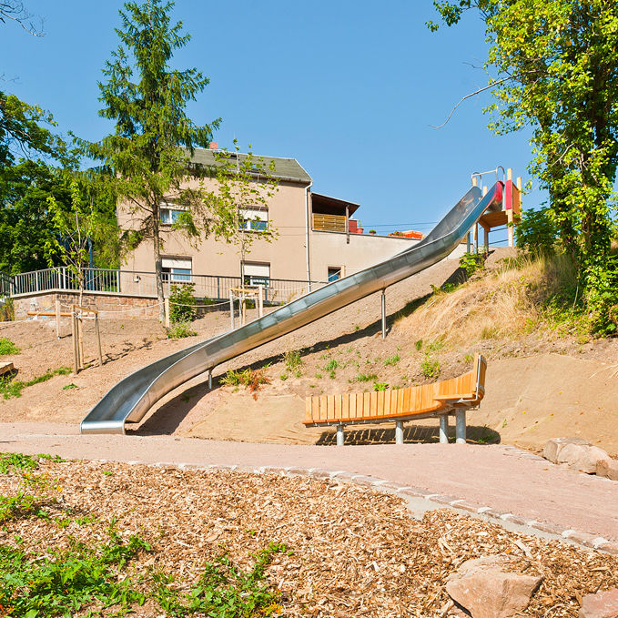 Curved slide - MITTWEIDA - atlantics GmbH - for playground / stainless ...