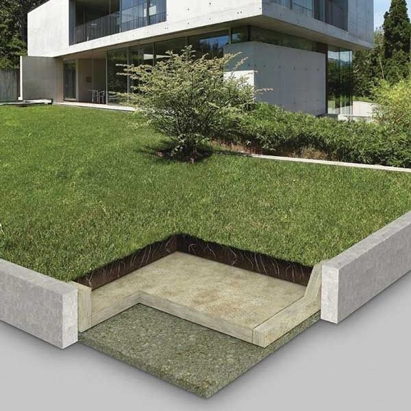 Stone wool rainwater retention mat - URBANSCAPE - BERA B.V. - roll ...