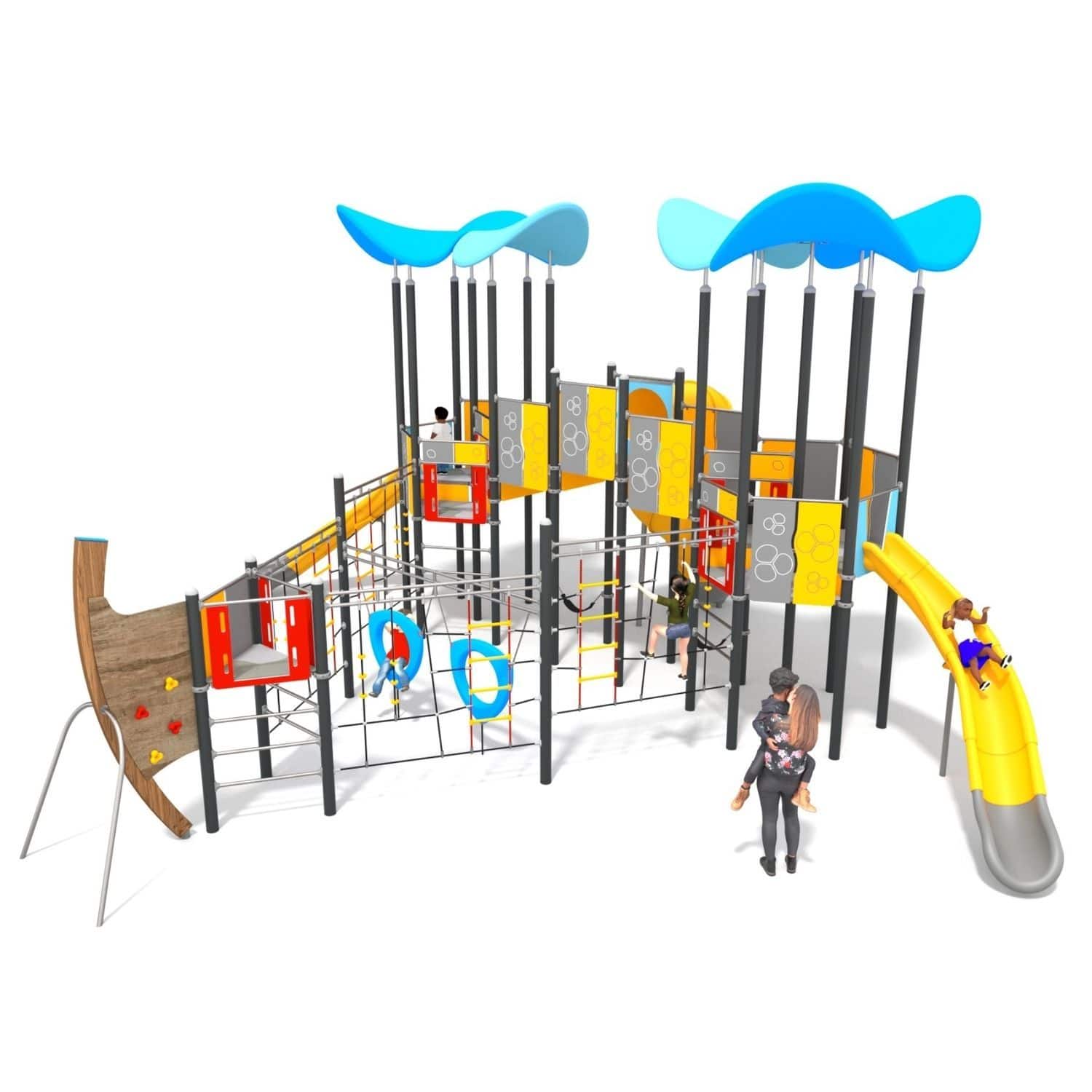 Playground structure - 1213 - BUGLO Sp.zo.o. - wooden / HDPE / modular