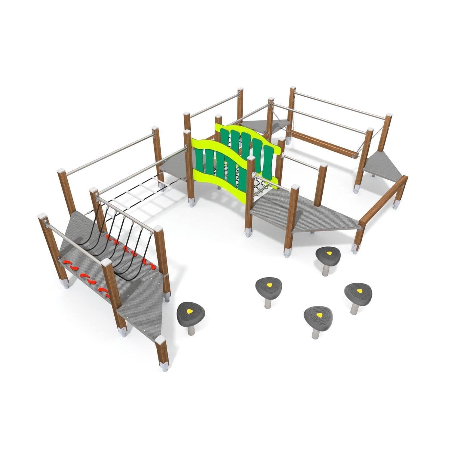 Playground obstacle course - 8914 - BUGLO Sp.zo.o. - platform / sandpit ...