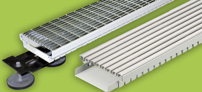 Drainage channel with grating - AQUADRAIN® KR - GUTJAHR Systemtechnik ...