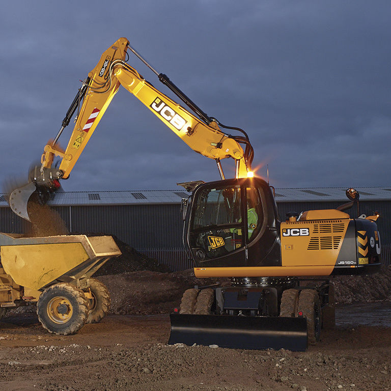 Large excavator - JS160W - JCB Deutschland GmbH - rubber-tired / Tier 4