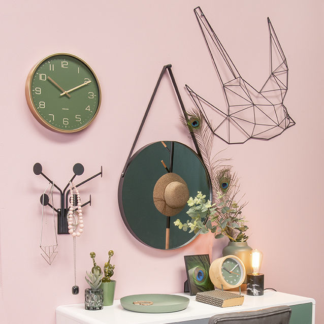 Hanging mirror - Balanced - KARLSSON CLOCKS - contemporary / round / steel
