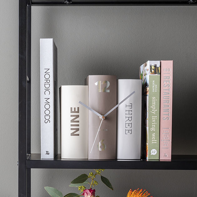 Contemporary clock - BOOK - KARLSSON CLOCKS - table / analog / paper