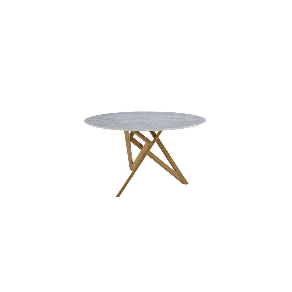 Contemporary table - ENNÉA - CINNA - solid wood / crystal / solid wood base