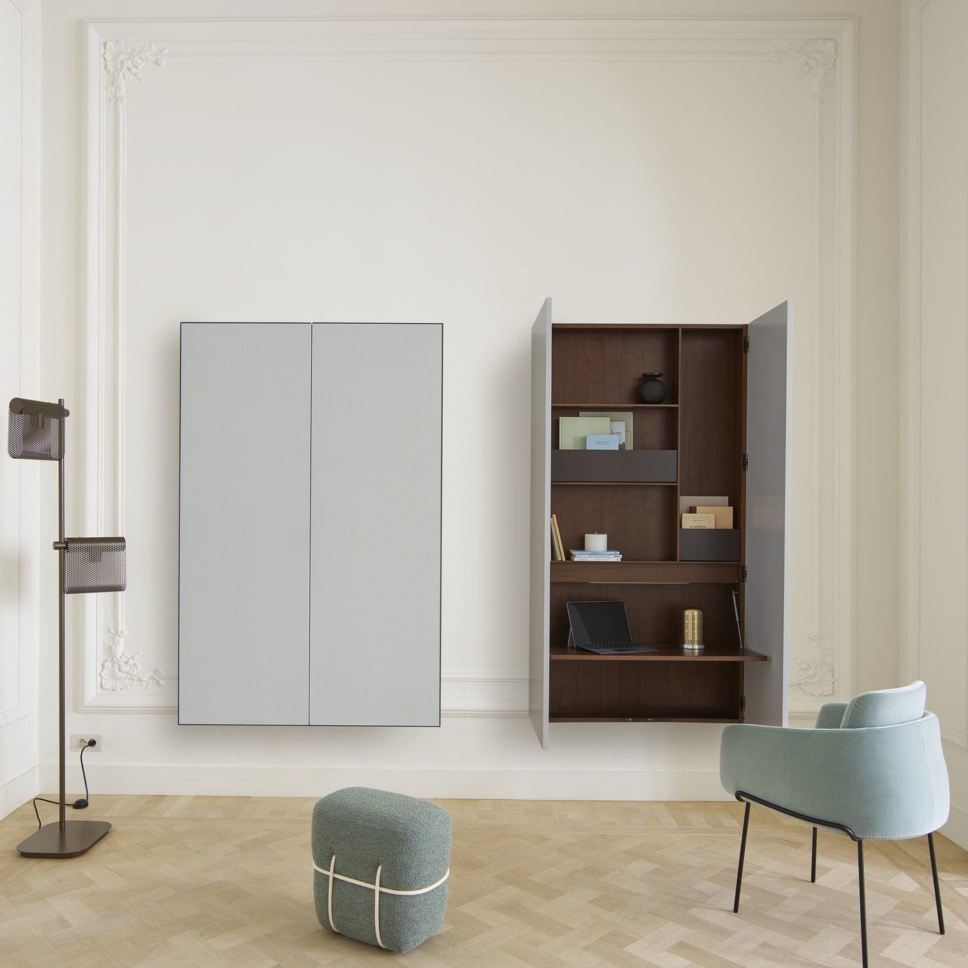 Wall-mounted shelves - STENDHAL - CINNA - wall / contemporary / aluminum
