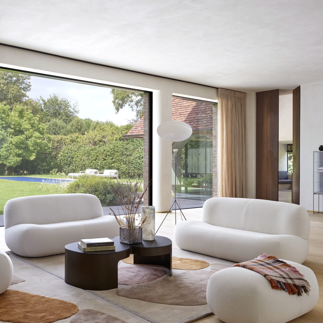 Contemporary sofa - PUKKA - CINNA - fabric / with removable cover ...