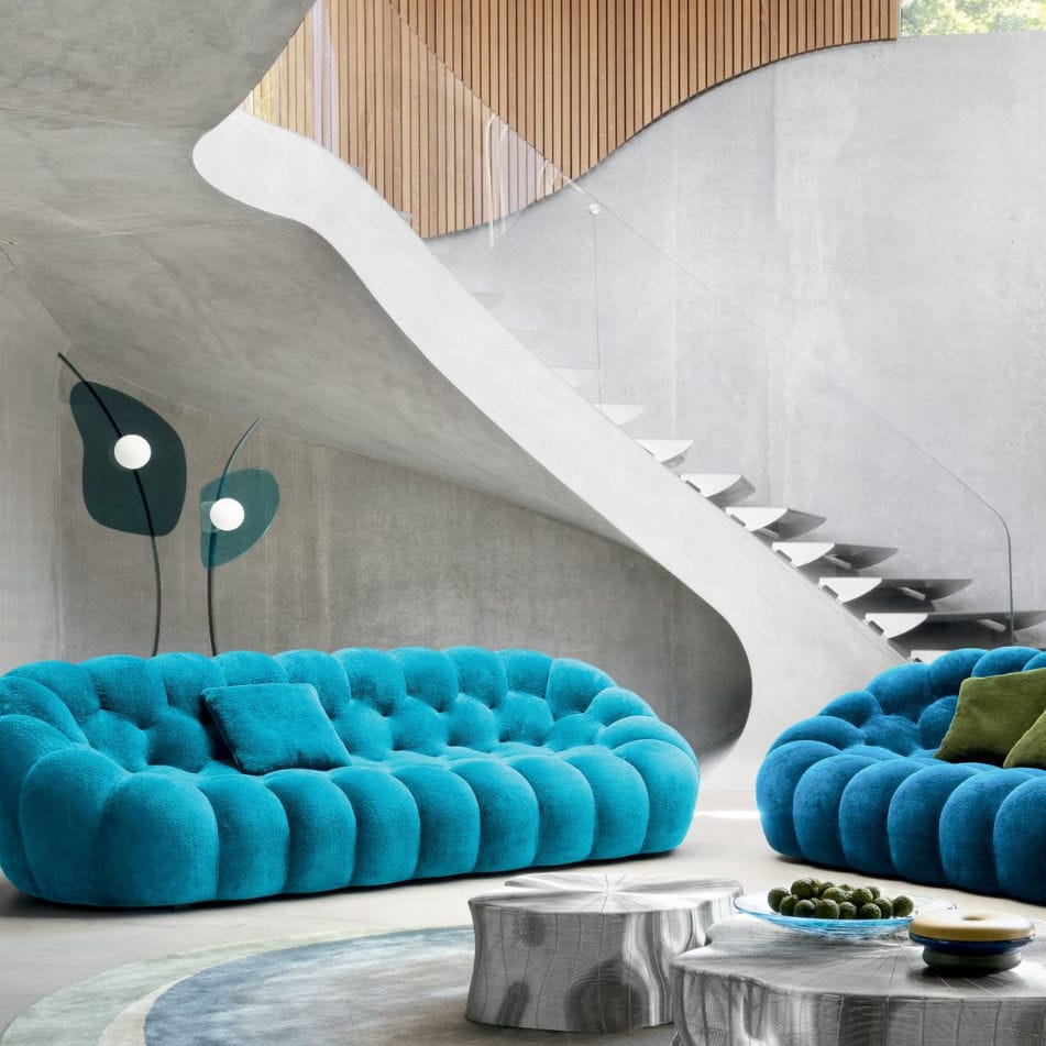 Contemporary rug - STONE - ROCHE BOBOIS - patterned / wool / Tencel®