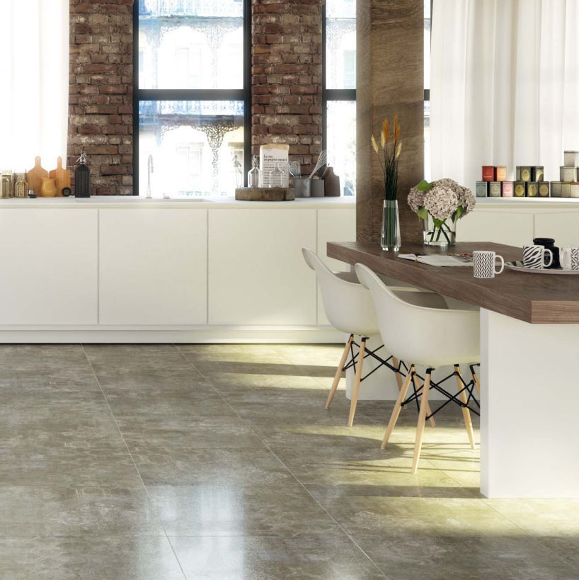 Porcelain stoneware tile - ATELIER - Newker - polished / matte / indoor
