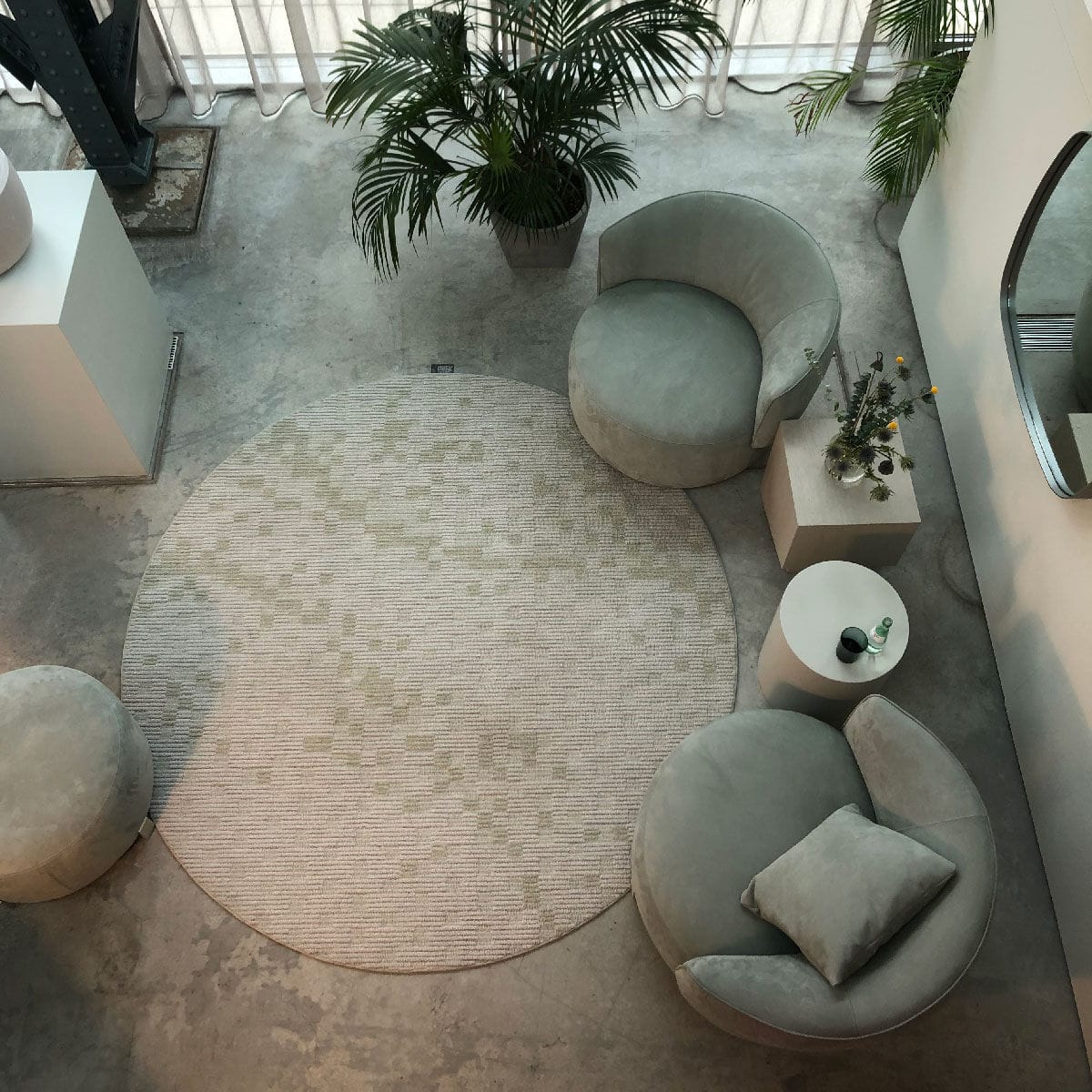 Contemporary rug - Pixelated - Carpet Sign - patterned / wool / rectangular