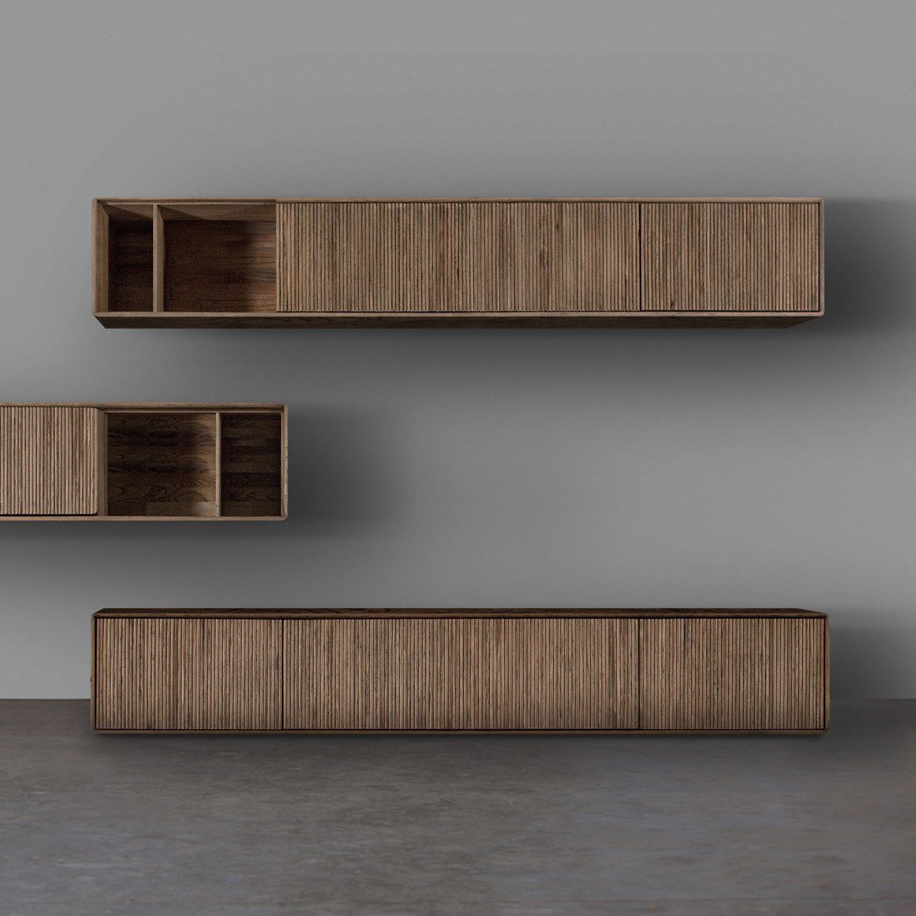 Wall-mounted sideboard - JANTAR - Artisan Solid Wood Furniture ...
