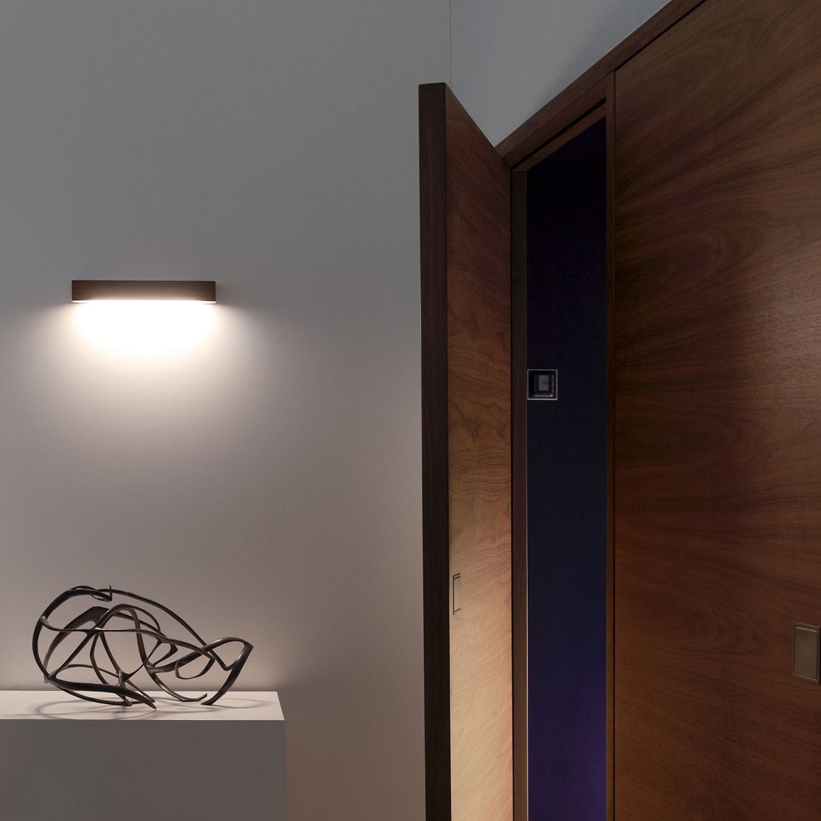 Contemporary wall light - LED60 - Tunto - indoor / wooden / linear