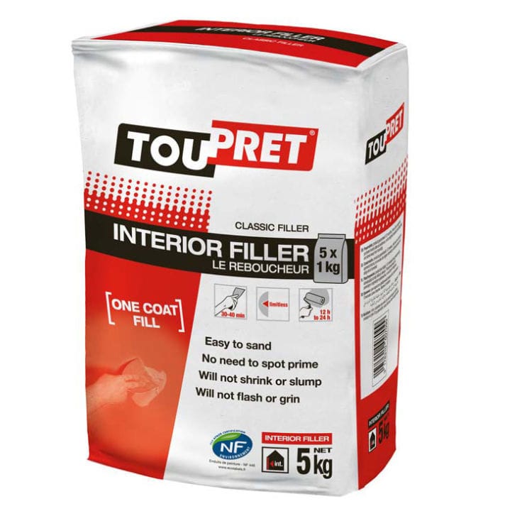 Filling coating - TOUPRET - indoor / plaster / for bricks