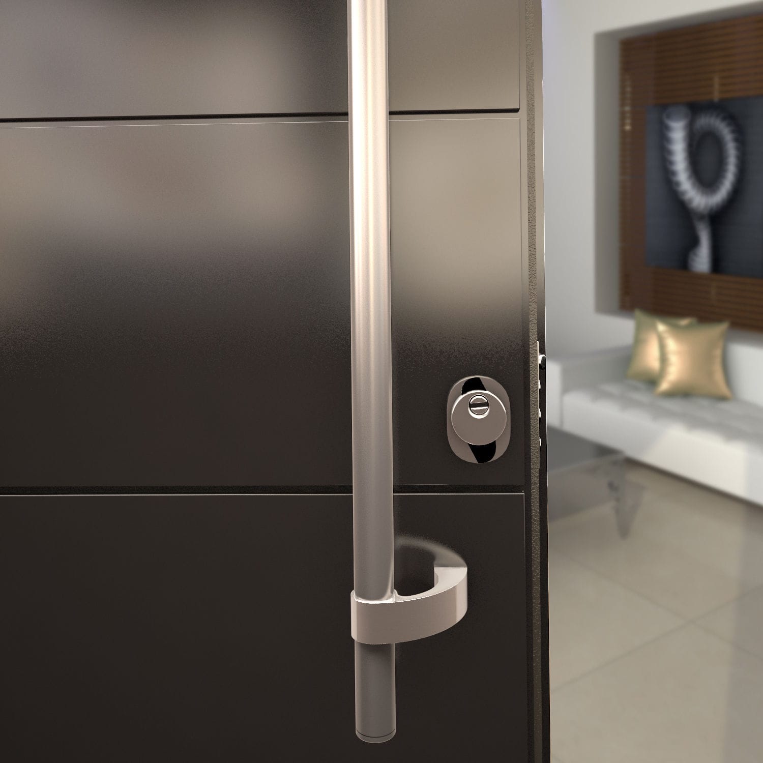 Door pull handle - INOX-400 | 316 SATINE - Panidis SA - stainless steel ...