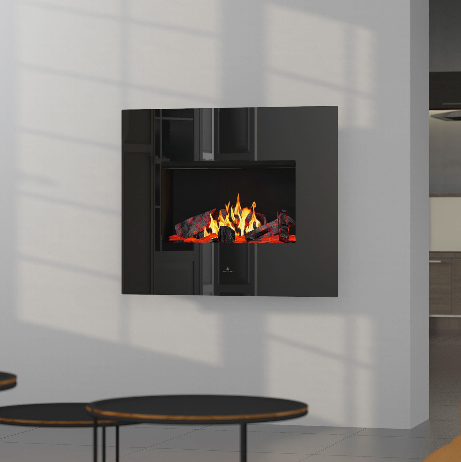 Electric fireplace - NOBLE FLAME APOLLO - muenkel design - contemporary ...
