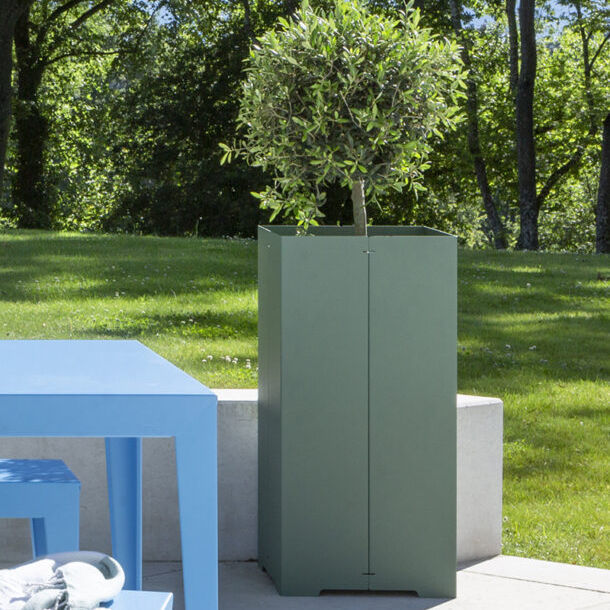 Galvanised steel cachepot - Cape - Matière Grise