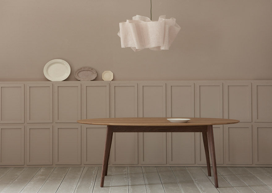 Contemporary table - HARPER - PINCH - wooden / round